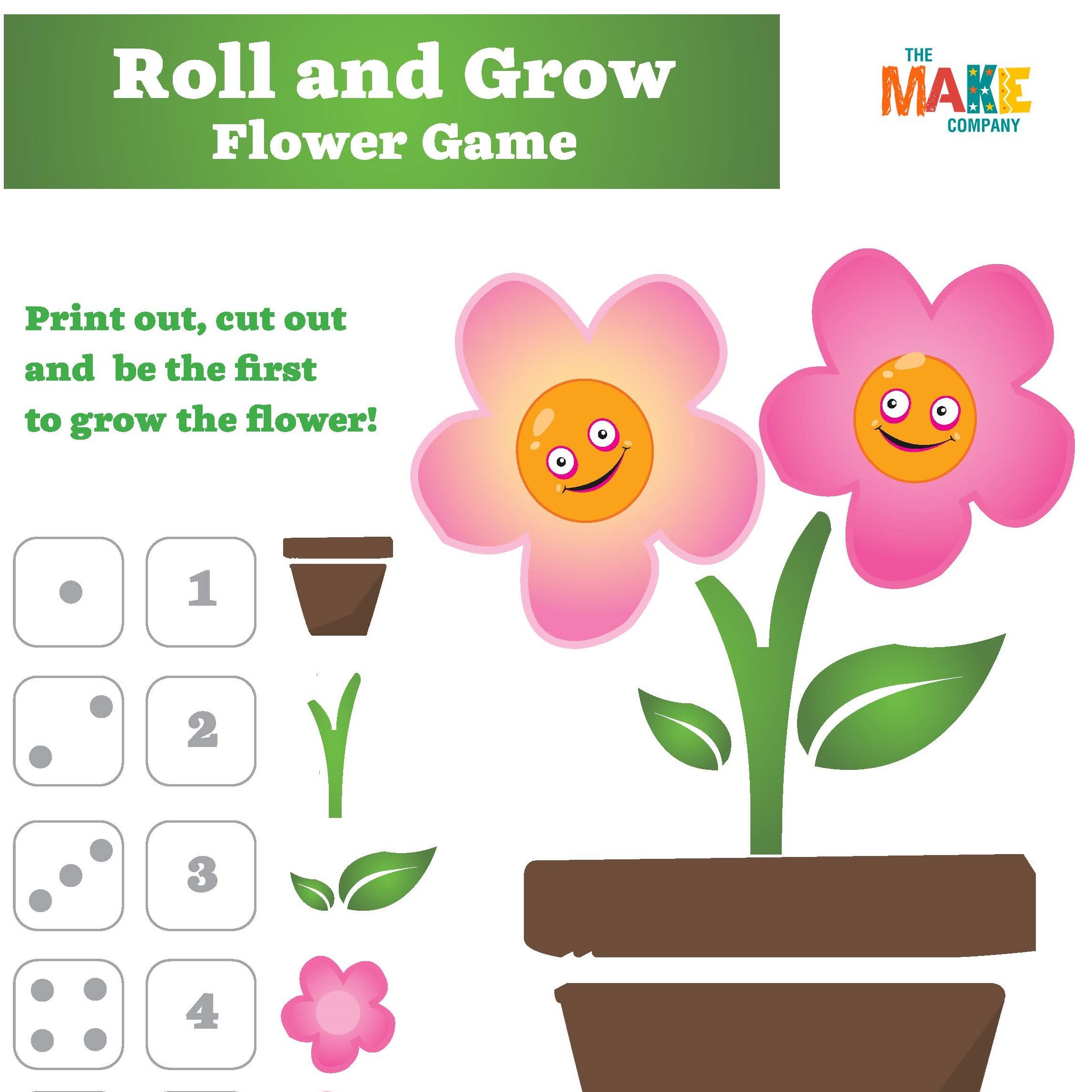 Roll And Grow Flower Game The Make Company